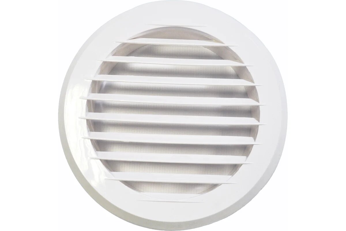 Виенто Решетка приточно-вытяжная 170 с фланцем 125мм белая Серия 170/125КФ
