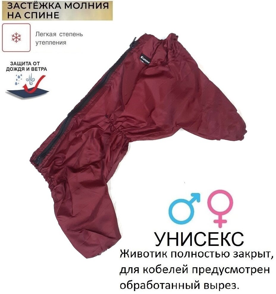 "Йорк" дождевик утепленный для собак 22см. (22см )