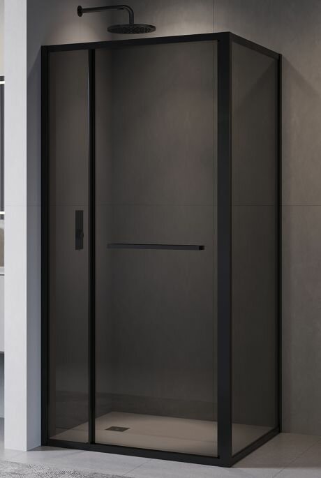 Душевой уголок RGW LE-45B прямоугольная 100х120 см, cдвижная дверь, профиль черный, тонированное 6мм
