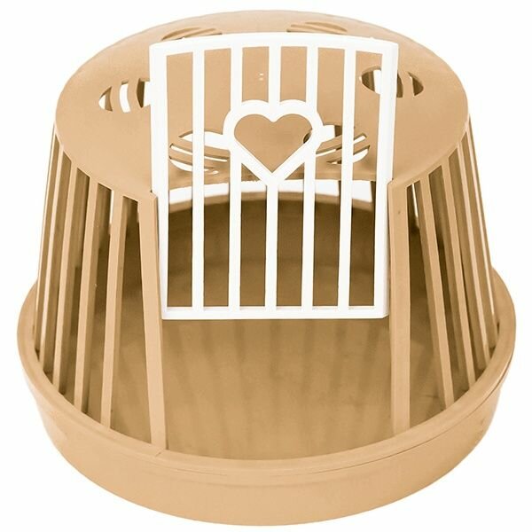 Переноска для грызунов Дарэлл пластик, круглая, неукомплектованная бежевая
