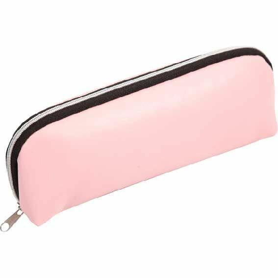 Пенал-косметичка deVENTE 200х60х45, "Jesse", кожзам, розовый, треугольный (7026974)