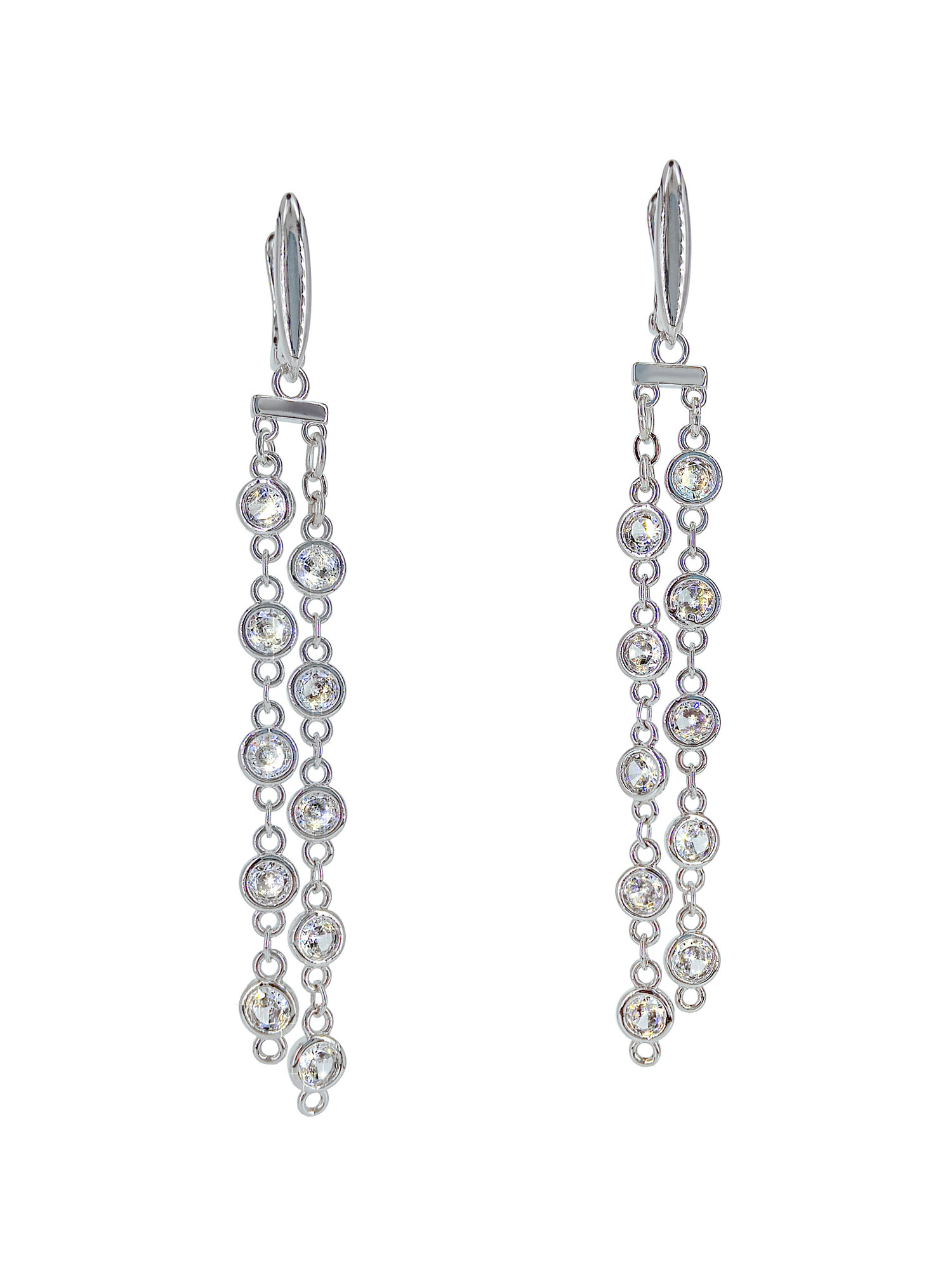 Серьги, фианит, искусственный камень