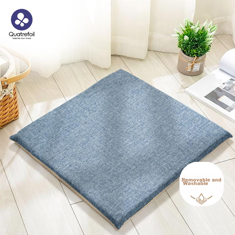 Quatrefoil Seat Cushion, Dining Chair Pad, Car And Office Breathable Seat Cushion, Tatami Mat, 40*40cm, Thick Material, Navy Blue