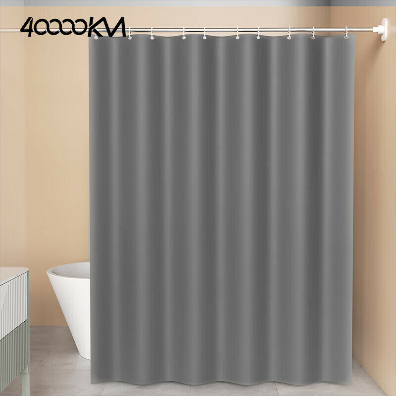 40,000 Kilometers Shower Curtain Thickened Waterproof Fabric Bathroom Shower Curtain Window Curtain Bathroom No-Drill Partition Curtain Door 150*200CM
