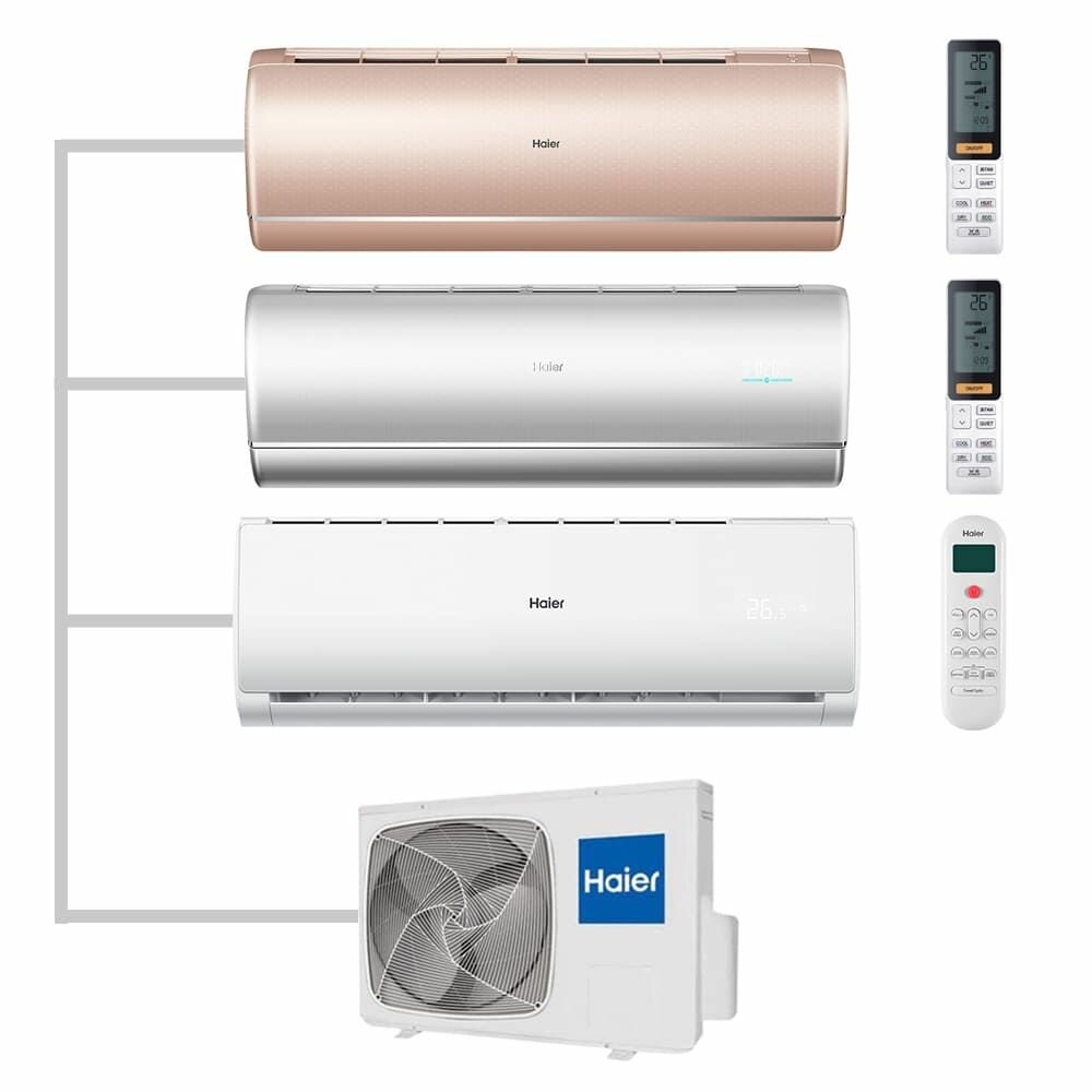 Мульти сплит-система настенная Haier AS35S2SJ2FA-G/AS35S2SJ2FA-S/AS07TS6HRA-M/3U70S2SR5FA Inverter