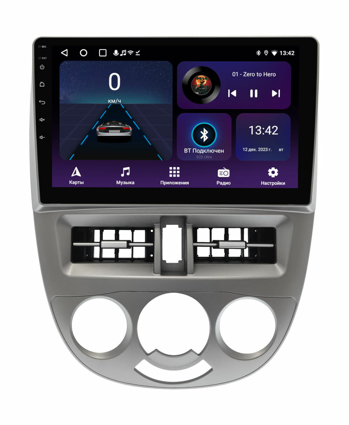 Магнитола Chevrolet Lacetti 2004 - 2013 / 10 дюймов, 2/64GB, 4 ядра, Wi-Fi, Android 9 / Wide Media