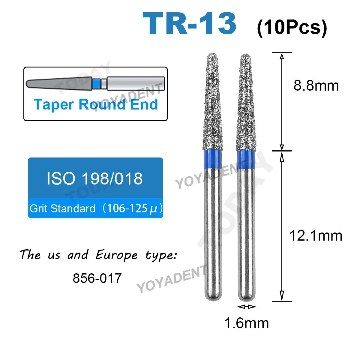 Стоматологические боры YOYADENT TR-13, 10 шт.