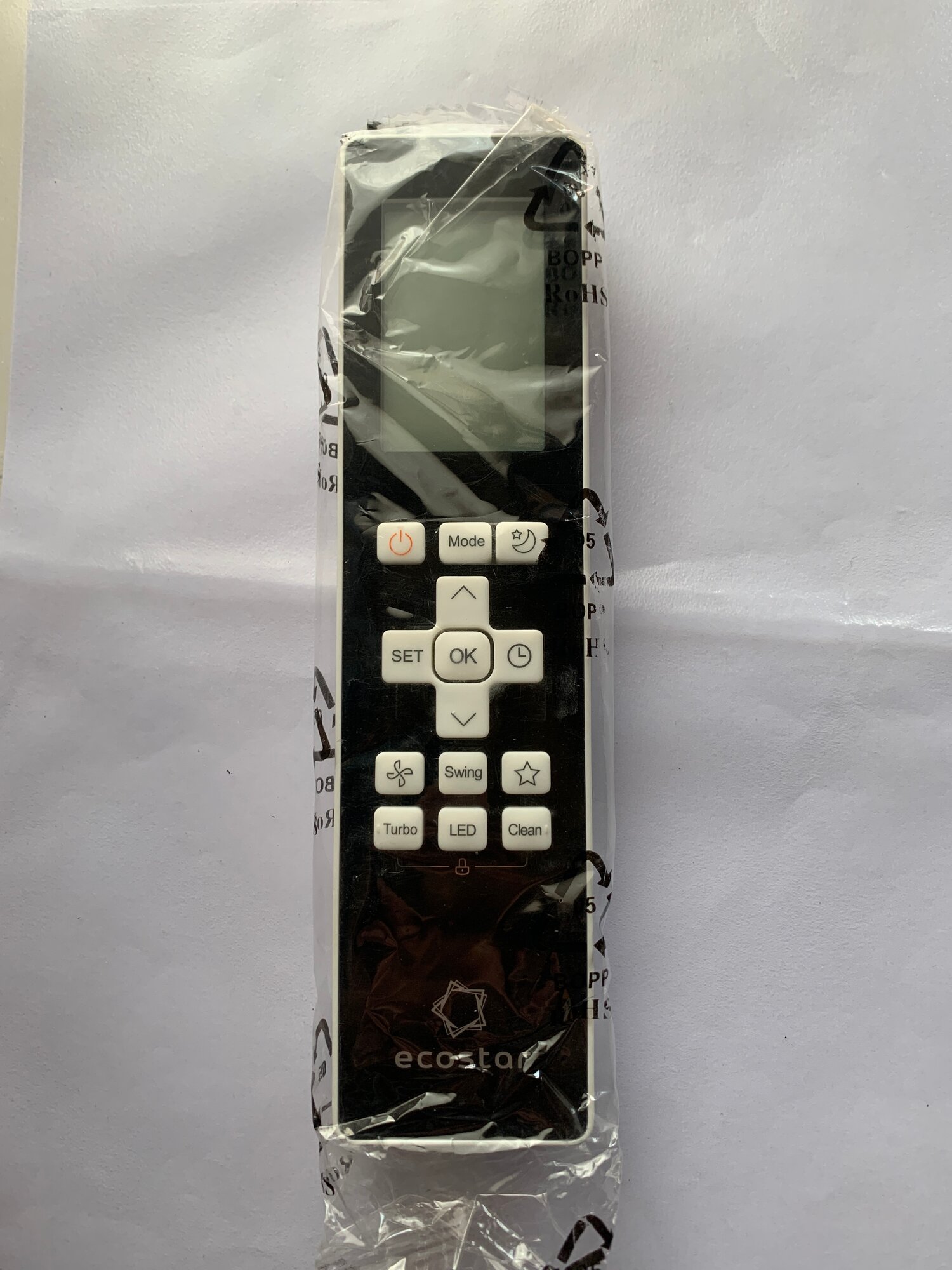 Пульт Ecostar RG10B/BGEF, для кондиционеров Royal Clima и других, оригинальный, черный, белый, голубой