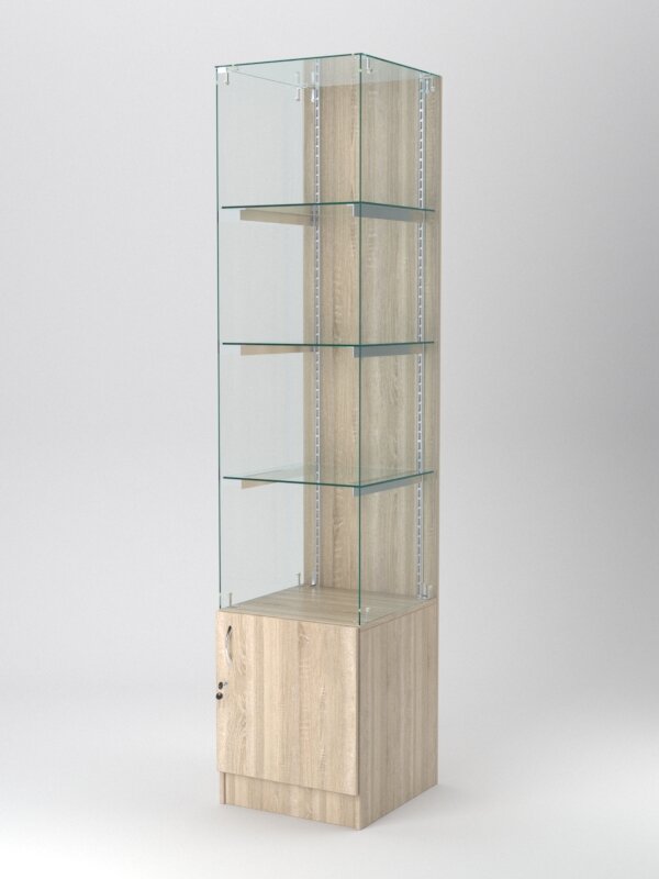 Витрина "астерия" №106 (без дверки, задняя стенка - ДСП), Дуб Сонома