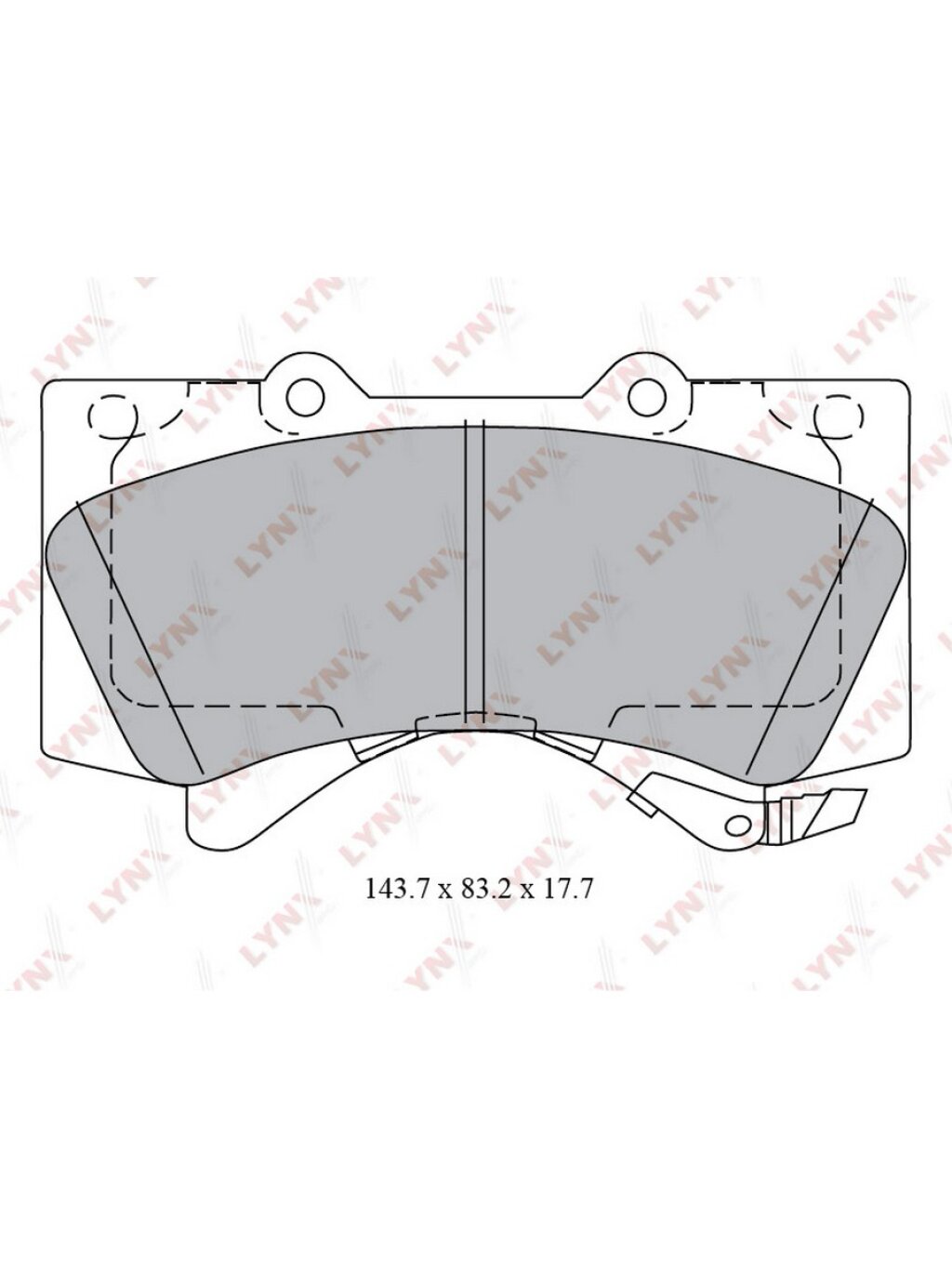 Колодки дисковые LYNXauto BD-7580