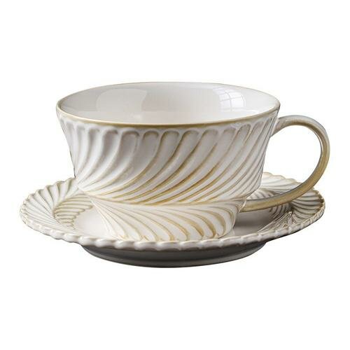 Простые роскошные керамические кофейные чашки с соусом, молочные чашки, чашки чая по - английски, семейные кофейни, кофейные чашки, наборы ароматических напитков.