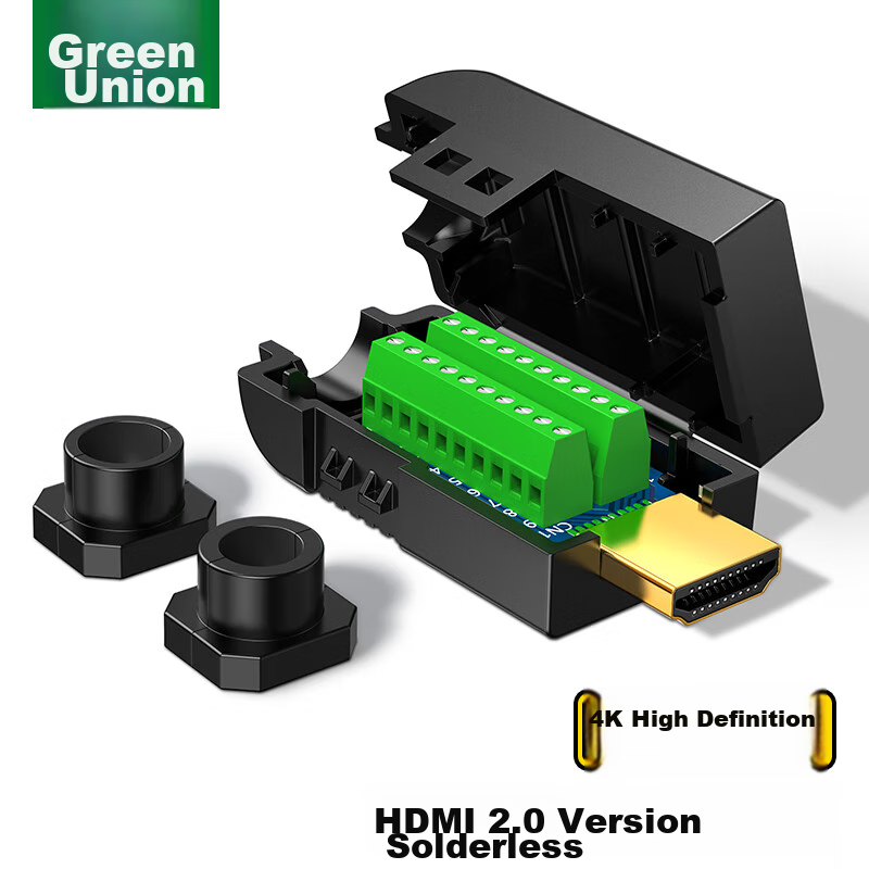 Lulian HDMI Solderless Connector Module Plug, 2.0 High-Definition Cable Plug, DIY Wiring Universal Repair Connector Box Module Terminal Adapter 80741
