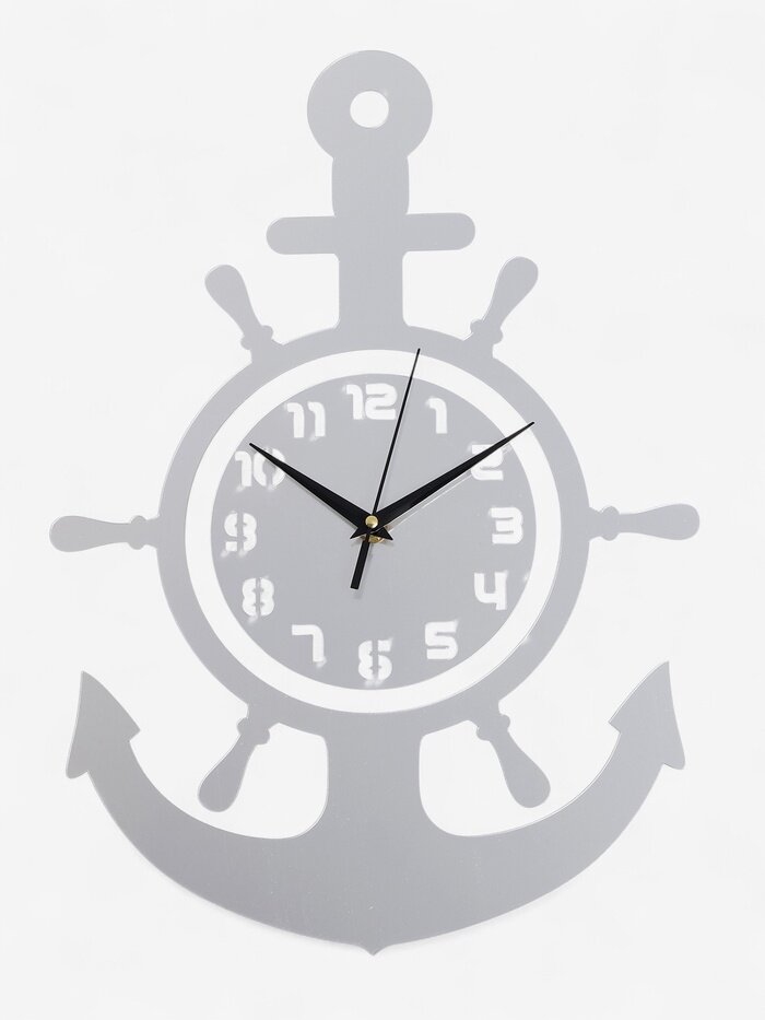 Часы настенные интерьерные «Якорь», 3D, наклейка, 45×31 см
