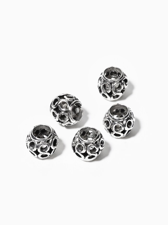 Шарм разделитель для бусин «Бесконечность», цвет серебро