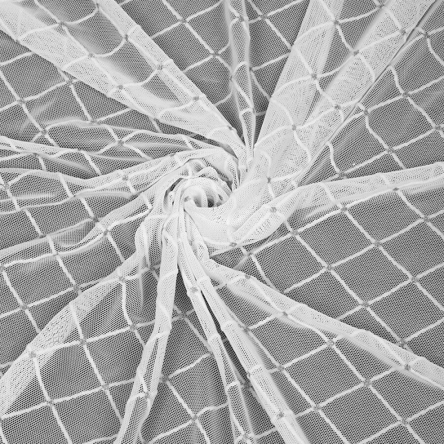 Сетка эластичная с флоком TBY. SZ030218 85г/м² ш.150см цв. белый уп.1м