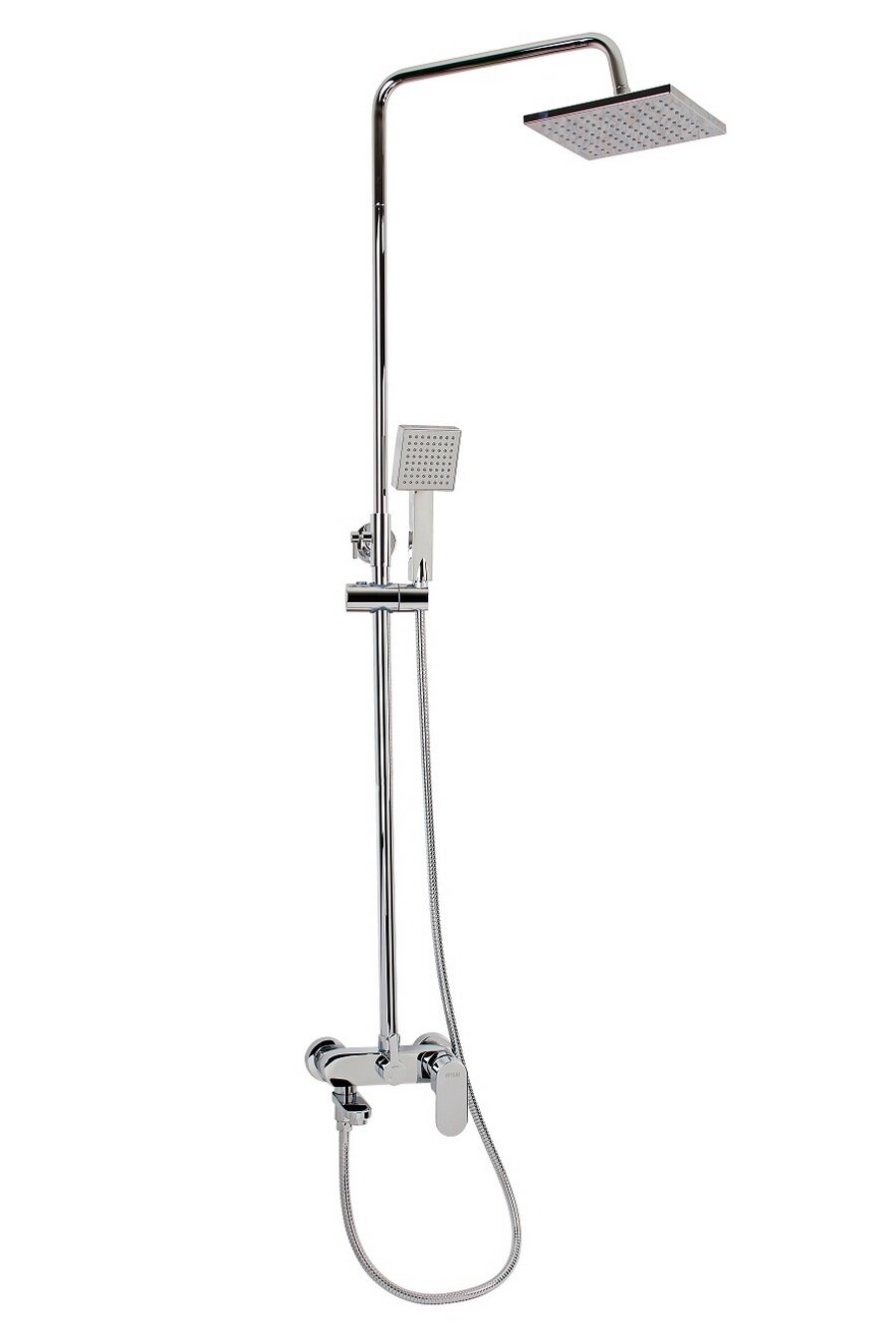 Стойка Душевая Оптима О5172 со смесителем, 35 мм, короткий нос
