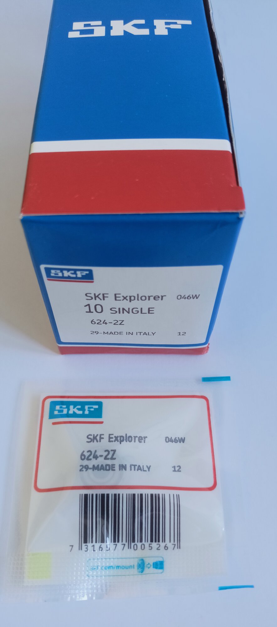 Подшипник SKF 624-ZZ шариковый радиальный (4х13х5)