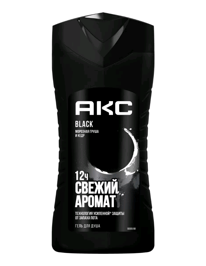 Акс men Black Гель для душа "морозная груша и кедр" 250 мл.