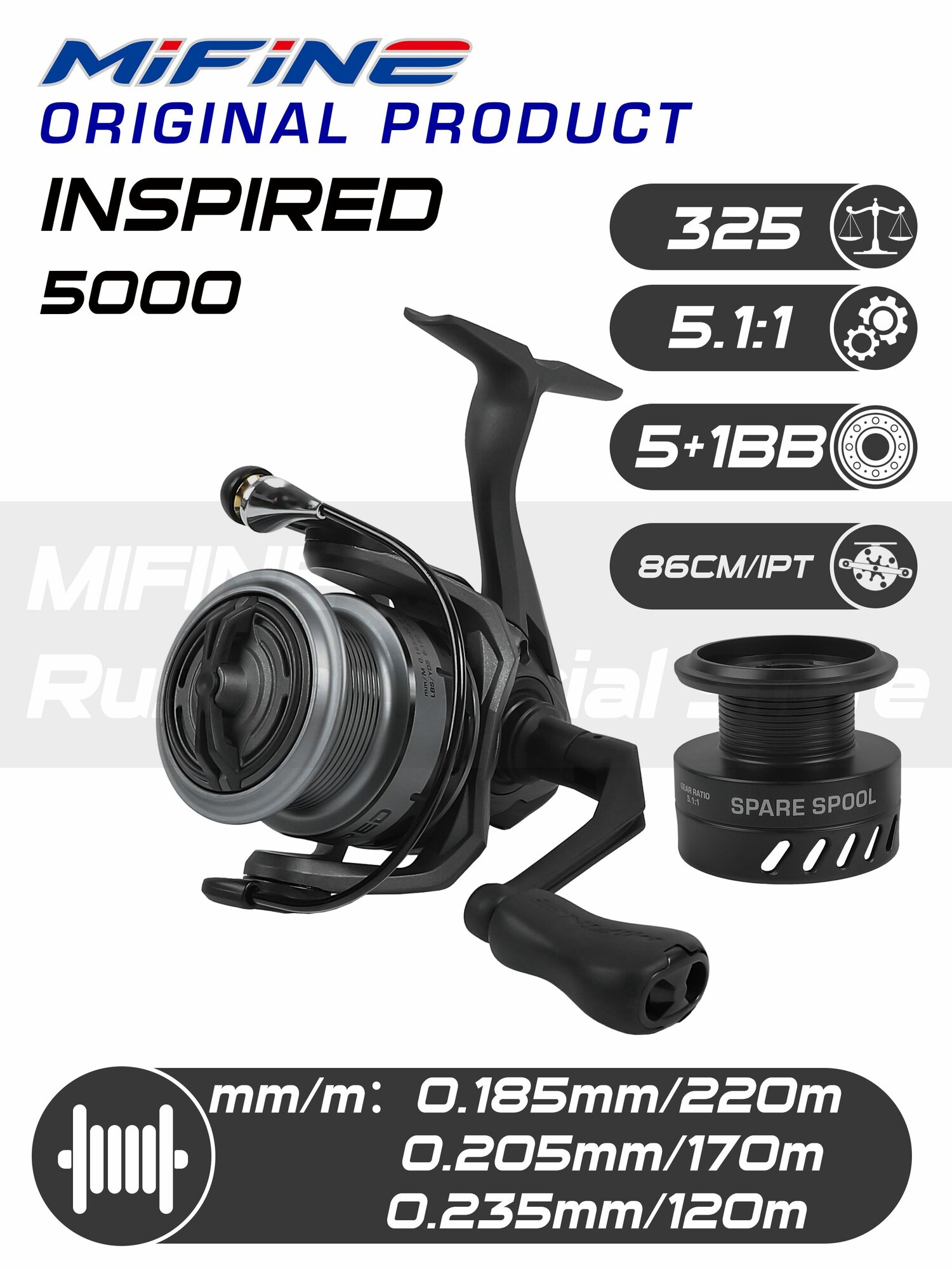 Катушка рыболовная MIFINE INSPIRED 5000