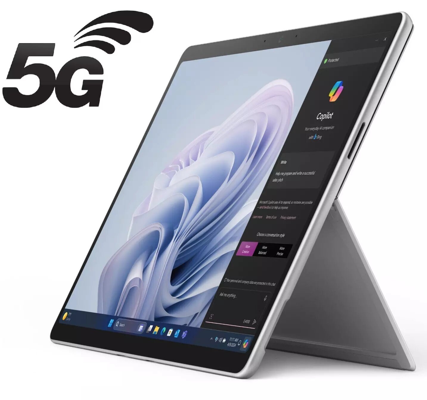 Планшет Microsoft Surface Pro 10 Intel Core Ultra 7 165U 32GB 512GB 5G LTE (Platinum) Business Version (Windows 11 Pro) в коммерческой упаковке