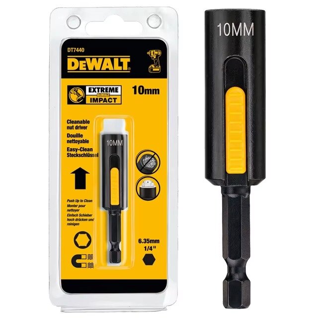 Торцевой ключ IMPACT Easy Clean DW DT7440, магнитный, хромомолибден, 10 мм