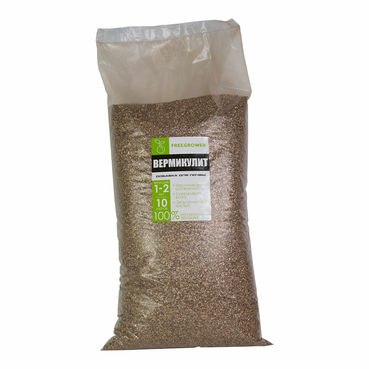 Вермикулит FreeGrower фракция 1-2 мм 10 л