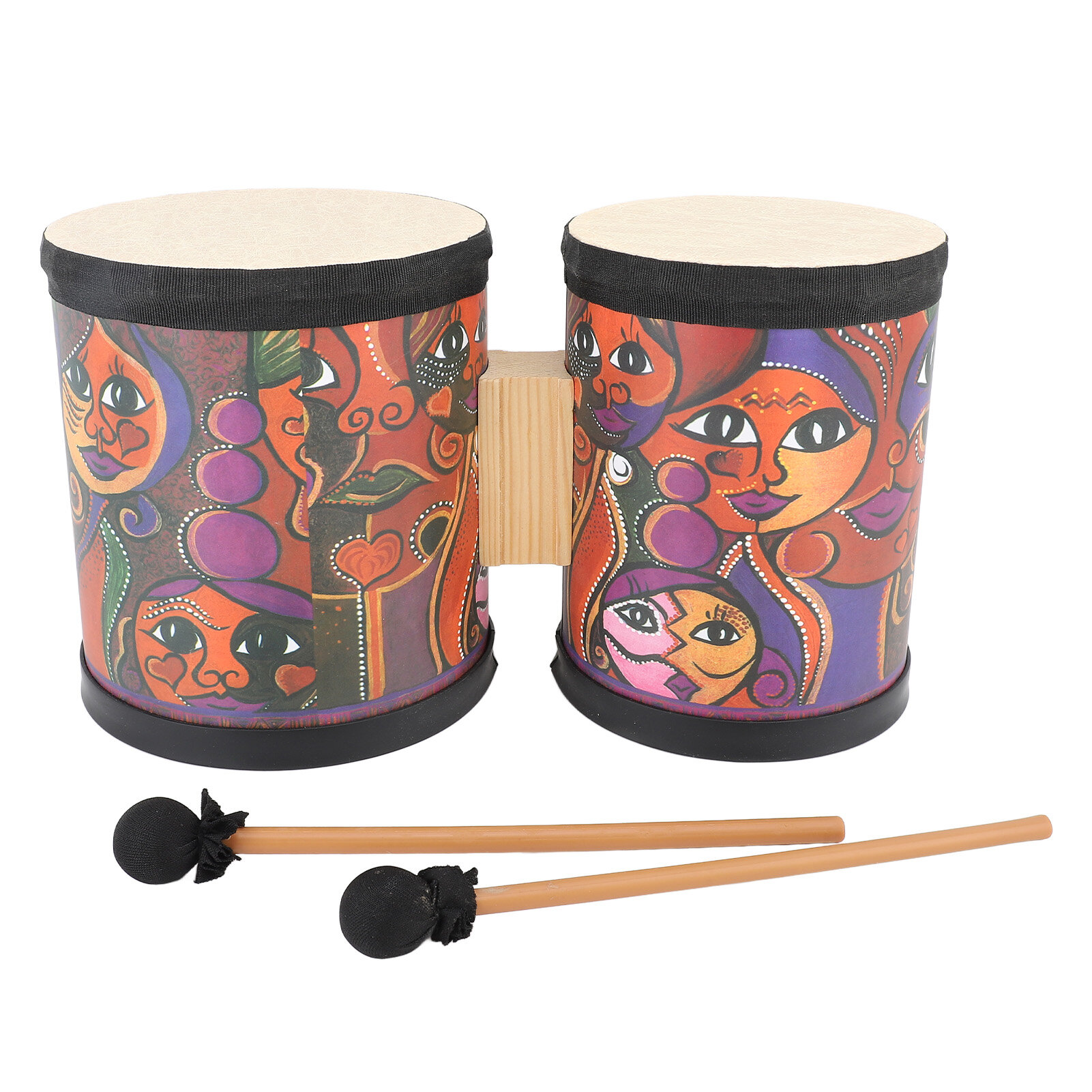 Ударный барабан бонго, водонепроницаемый, прочный, деревянный, для детей, напольный, для дома.