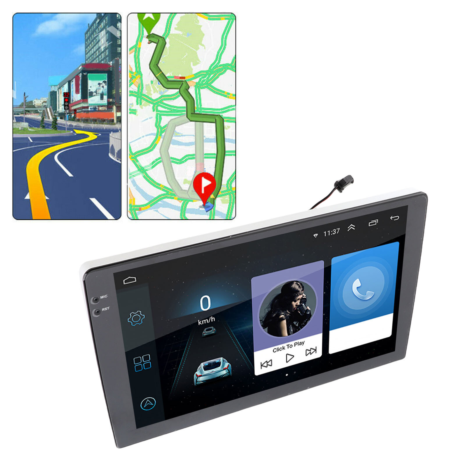 Автомобильный GPS-навигатор с панорамной камерой, универсальный радио, стерео, Bluetooth, мультимедийный плеер, сенсорный экран для Android