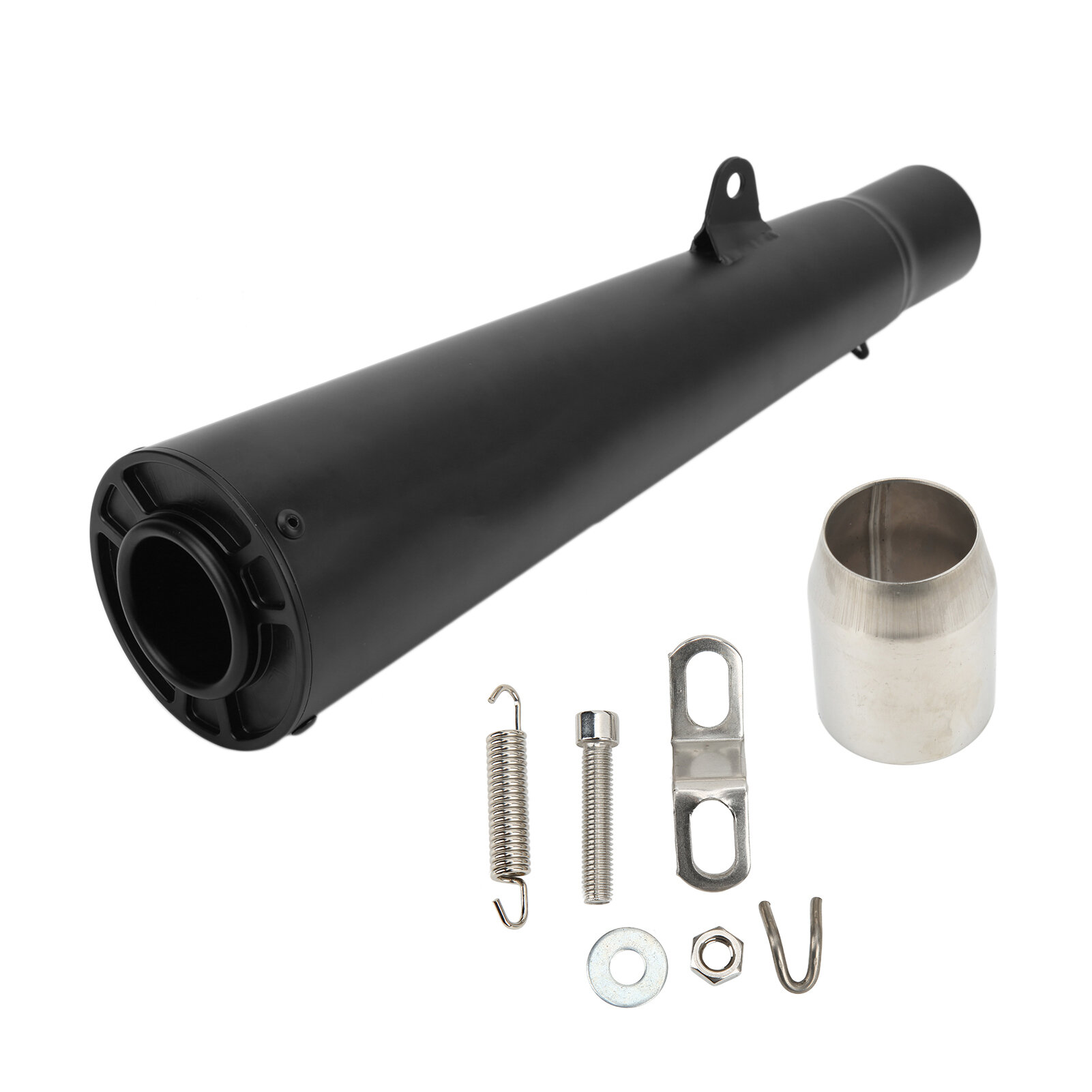 Универсальная сменная выхлопная труба (глушитель) для мотоцикла Kawasaki ZX14 2006–2011, черная.