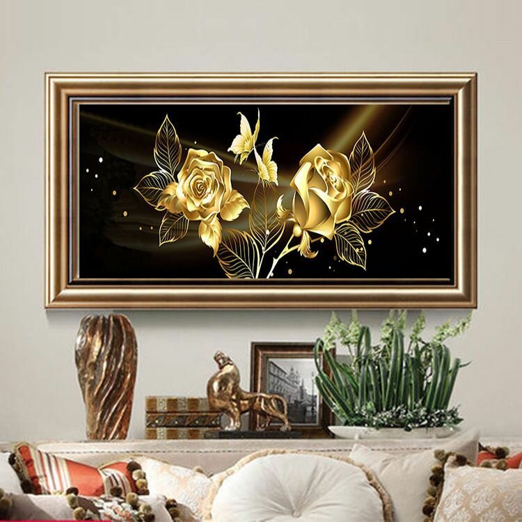 Вышивка крестом, набор для вышивания крестом, канва 11CT 50x40 см, полная зашивка (без подрамника, без рамы)