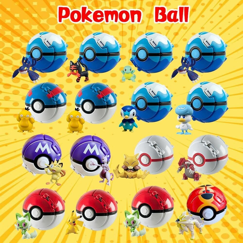 Детская игрушка Покебол шар. Pokeball для игры с Pokemon. Используется для статуэтки покемона.