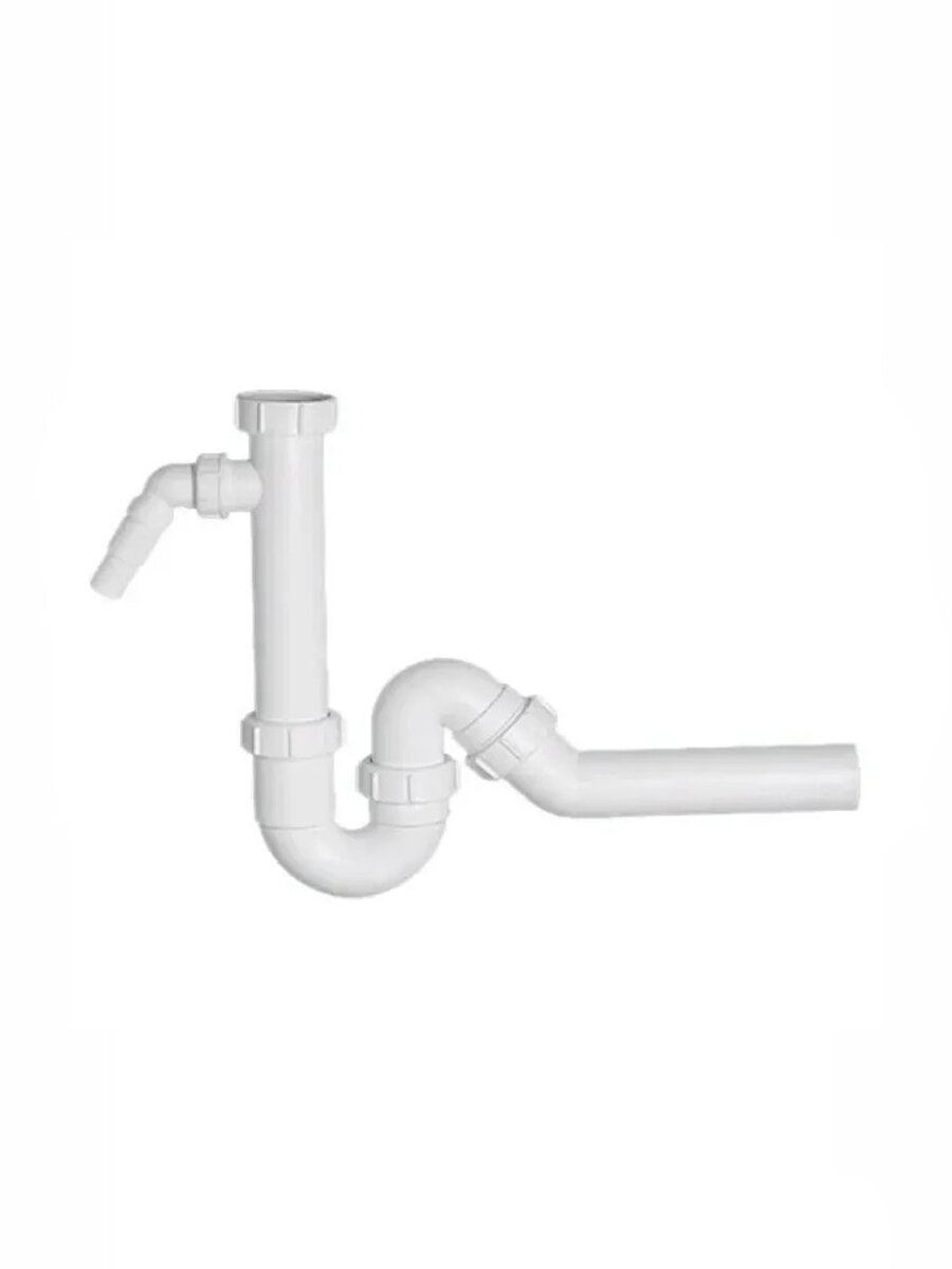 Сифон для раковины McAlpine MRSK6A, 1 1/2"x40мм, без выпуска, с носиком под углом