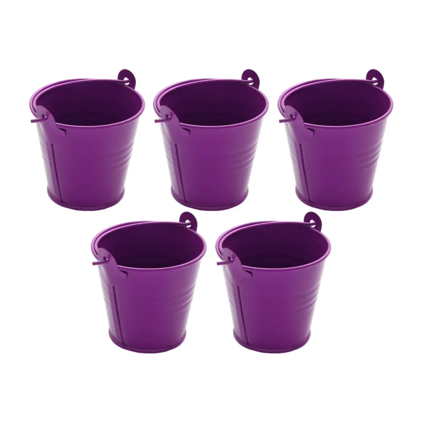 Набор из 5 металлических ведер Serenable Фиолетовый, Purple