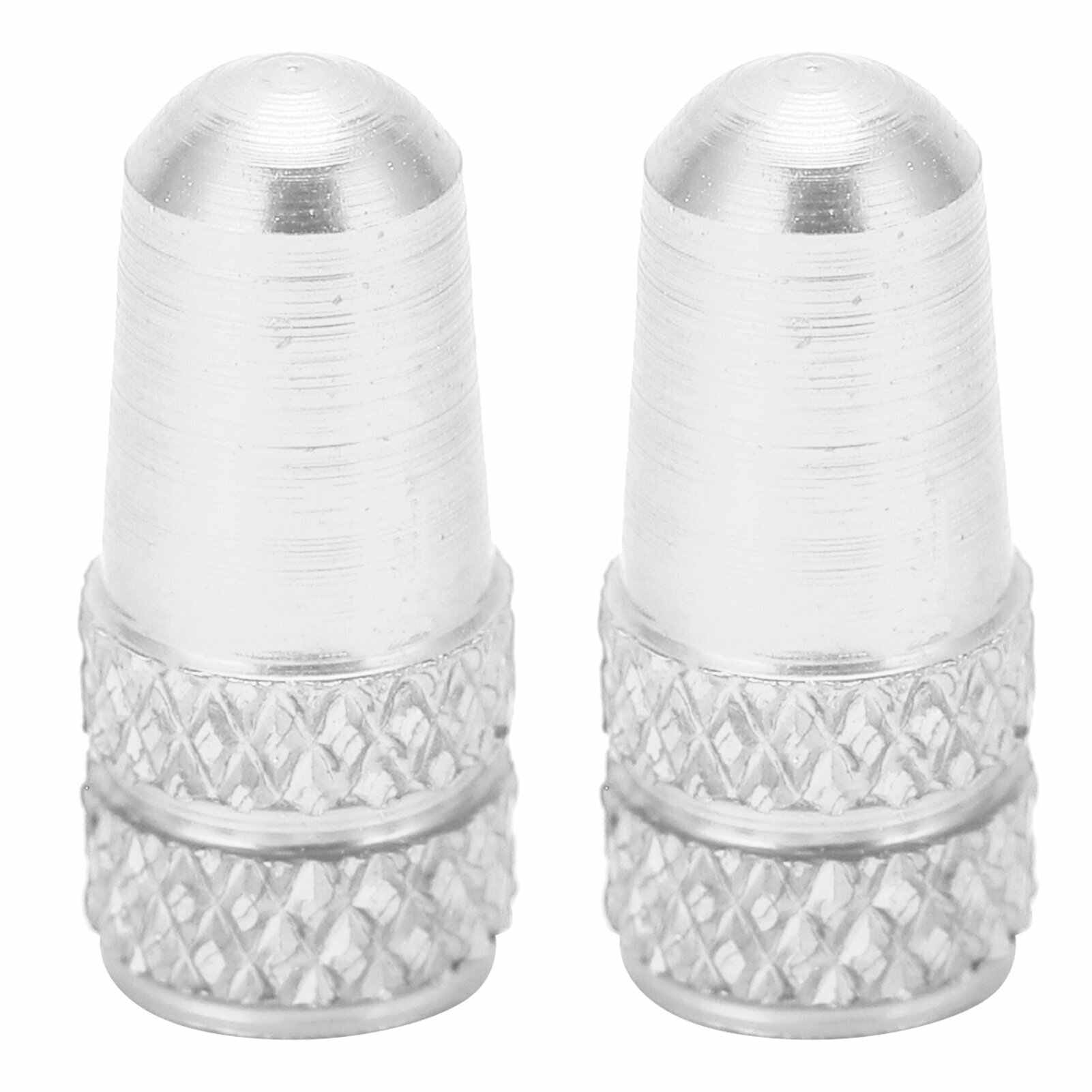 2шт Крышки Клапанов Presta Крышка Штока Алюминиевый Сплав Пылезащитные Чехлы Серебристые