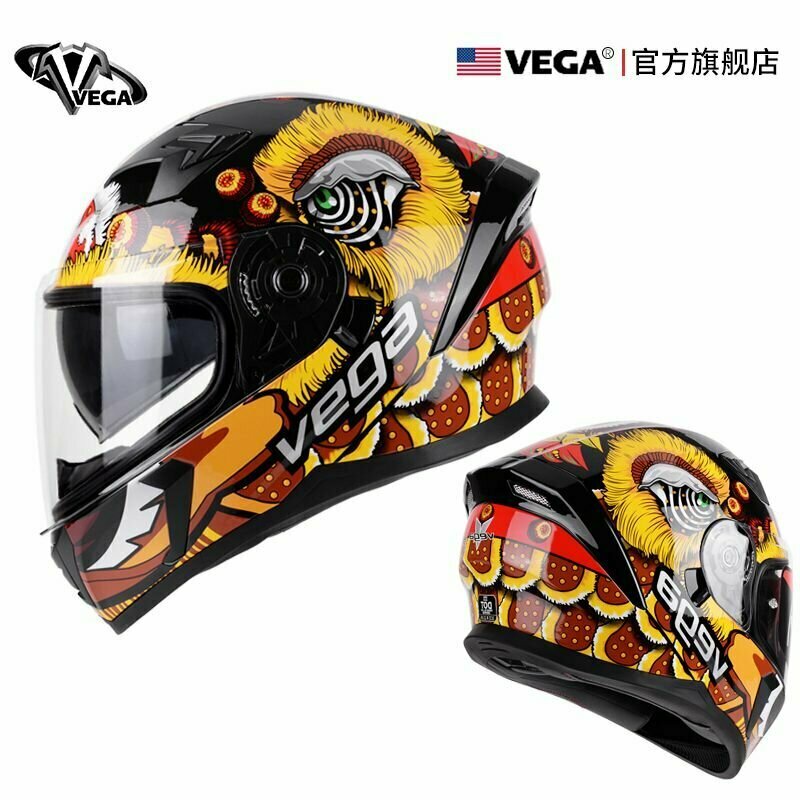 VEGA Мотоциклетный шлем , полнолицевой мотоциклетный шлем Bluetooth ECE, противотуманный, для всех сезонов