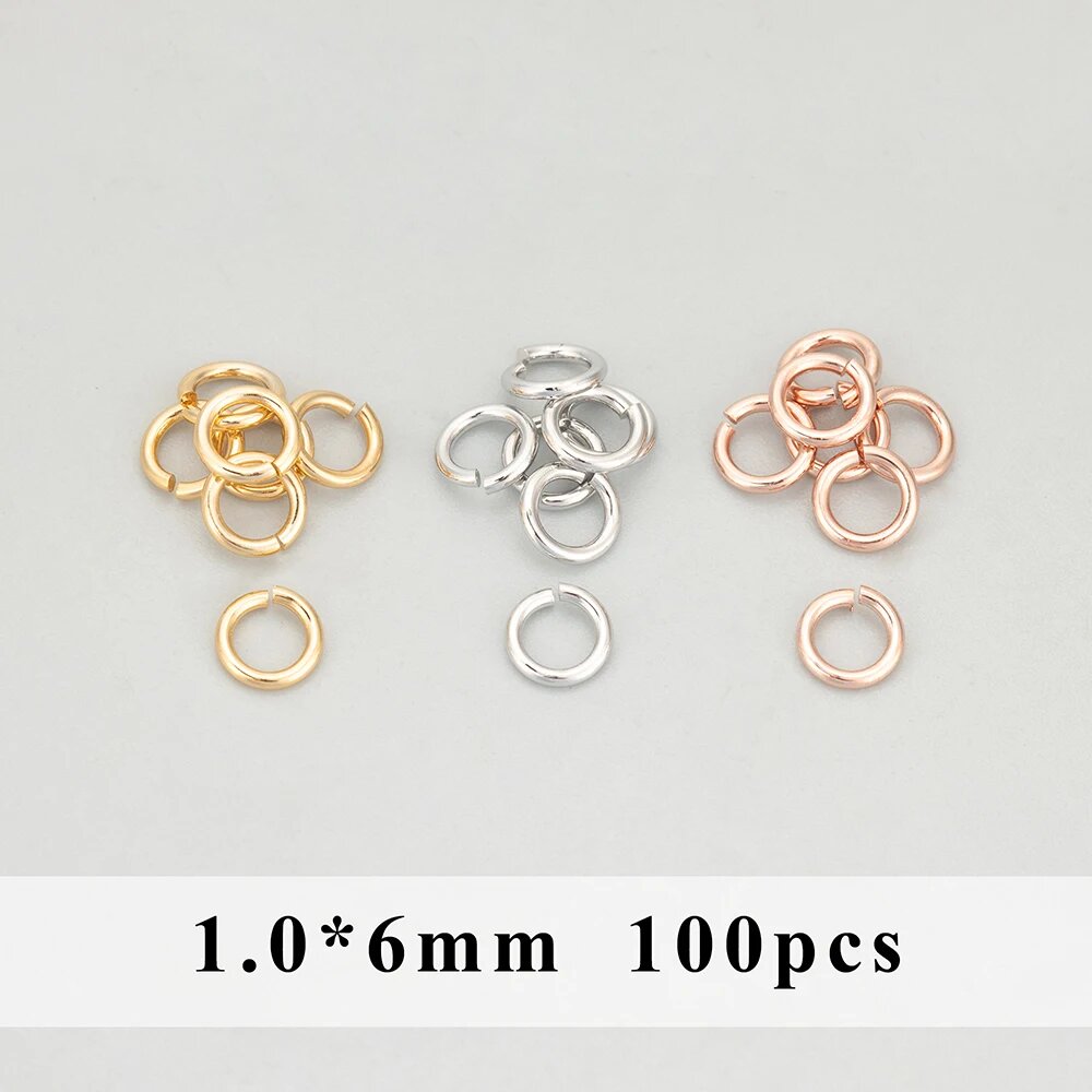 Открытые прыгающие кольца GUFEATHER, медь, позолота 18 карат 18k gold plated, MG9308