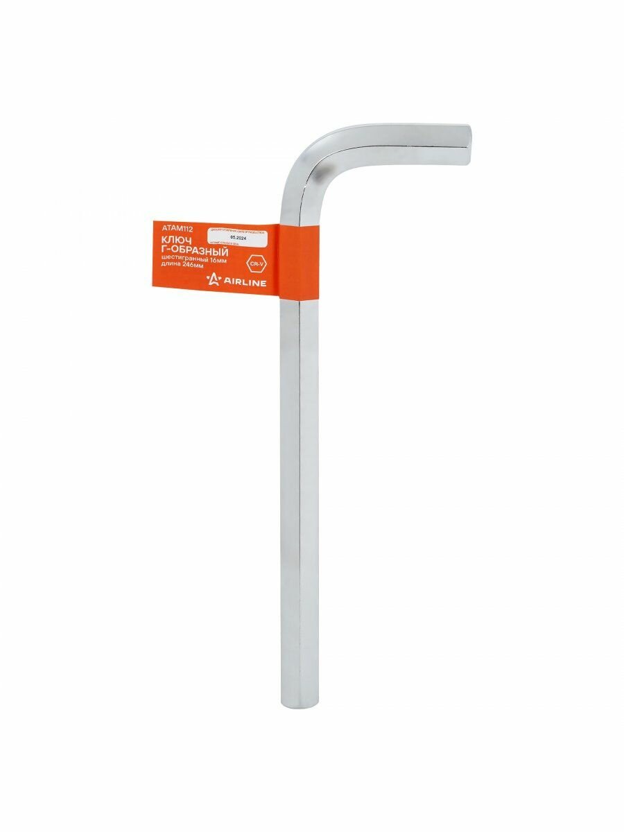 Г-образный ключ шестигранный, 16 мм, 246 мм, для мебели, сборки, ремонта автомобиля, мотоцикла AIRLINE ATAM112