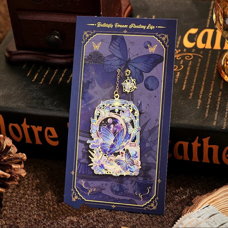 Закладка металлическая Butterfly Dream Series, темно-синий, Purple