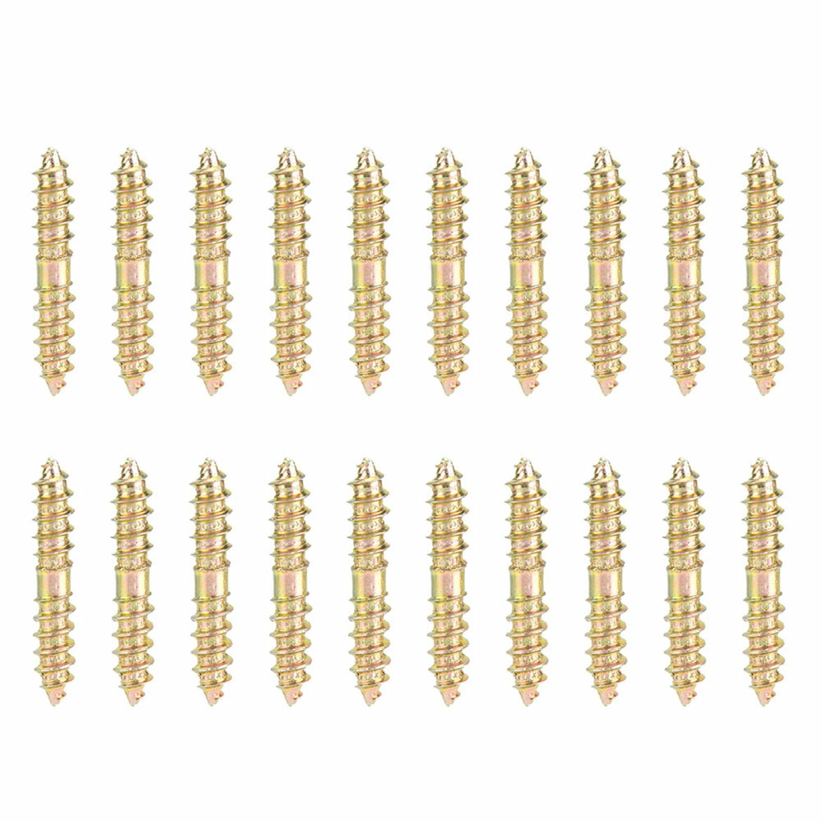 20 шт. 5x30 мм, двухсторонние шурупы-шканты для деревообрабатывающей мебели, крепеж для самостоятельной сборки и ремонта