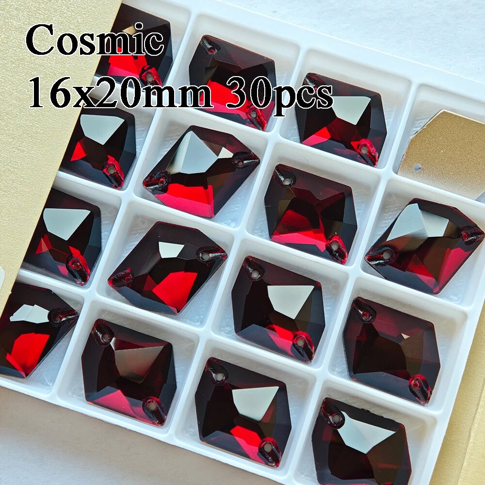 Стразы Cosmic Dark Siam 16x20mm 30шт