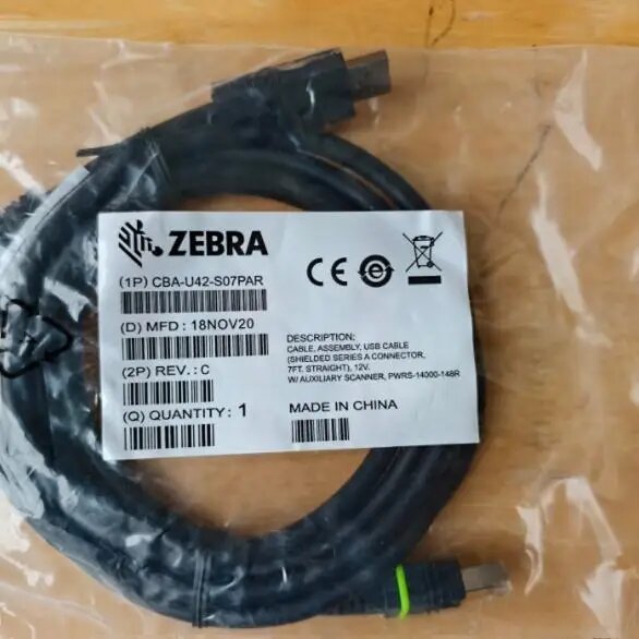 Оригинальный сканер Zebra CBA-U42-S07PAR LI3678 DS3678, USB-порт, кабель для передачи данных, Original