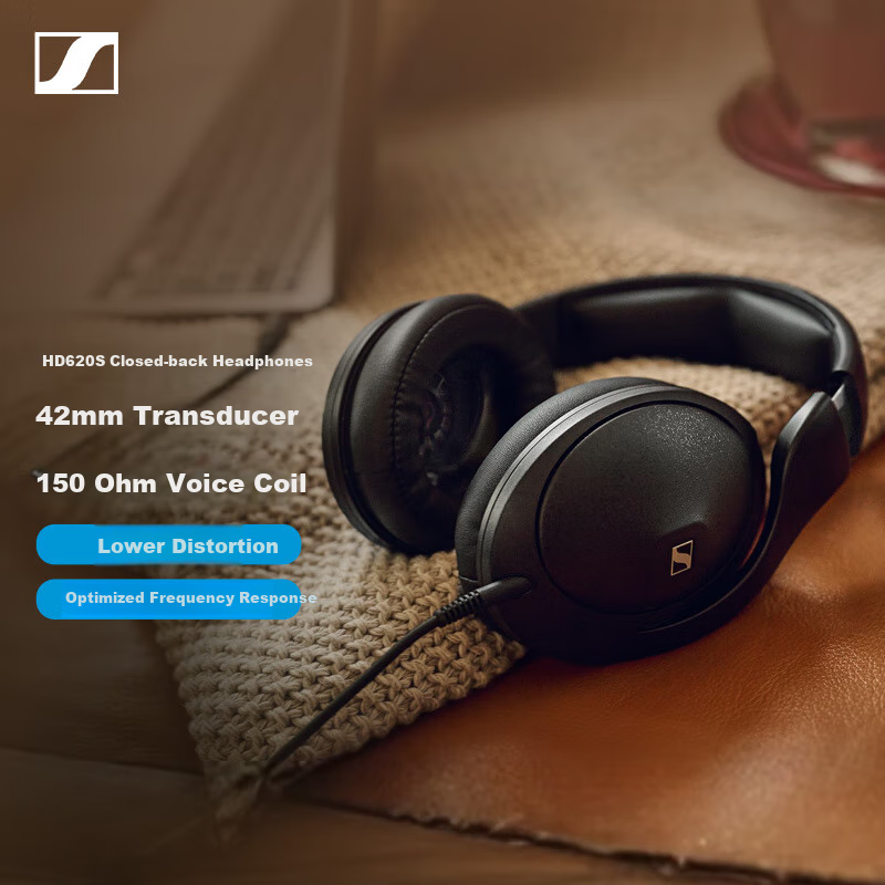 Sennheiser HD620S Closed-Back Hi-Fi High Fidelity Headphones Over-Ear Music Headphones Black