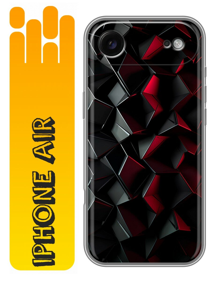 Чехол для Iphone Air с принтом Черный принт мужской (Айфон Эйр)