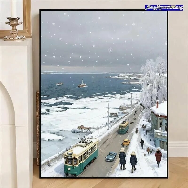 Картина по номерам на холсте 40x50 см, набор для рисования с рамкой в вертикальном оформлении. Готовая работа в стиле абстракция с изображением архитектуры и городского пейзажа. Комплект включает