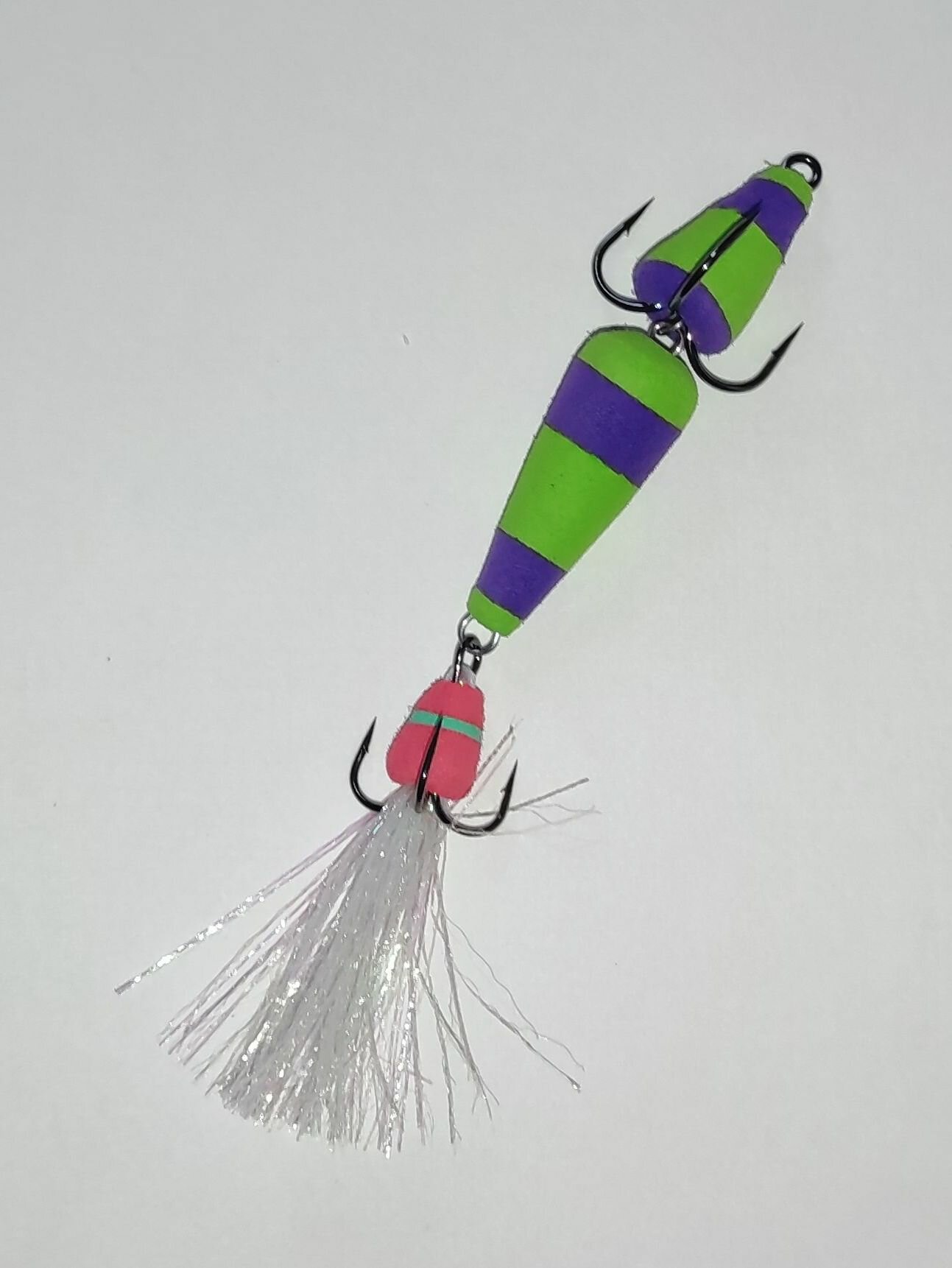 Мандула 92мм 227 перламутр зелёный- фиолетовый розовый