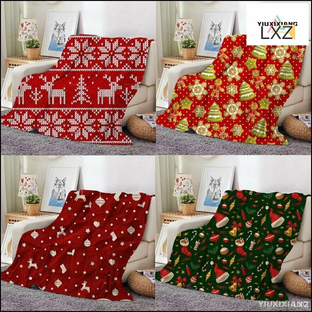 Роскошное одеяло 180 x 230 см с дизайном рождественской елки