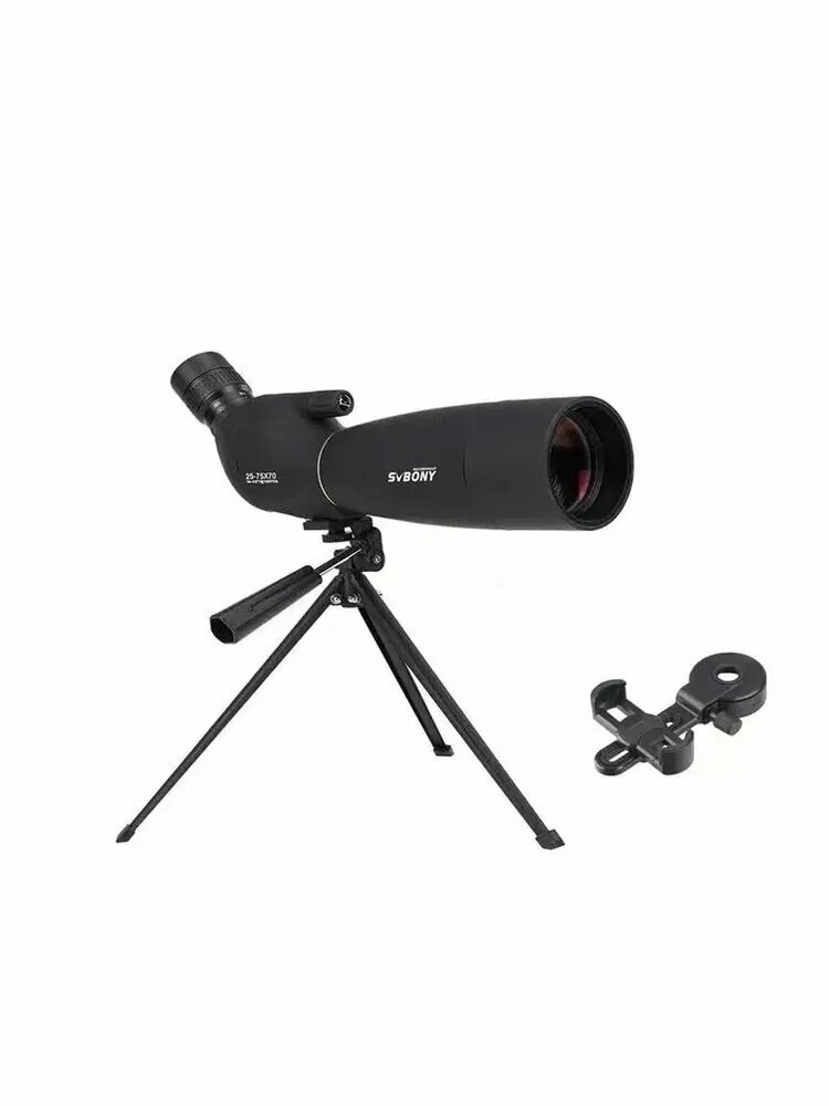 Телескоп 25-75х70мм, с подставкой для камеры мобильного телефона