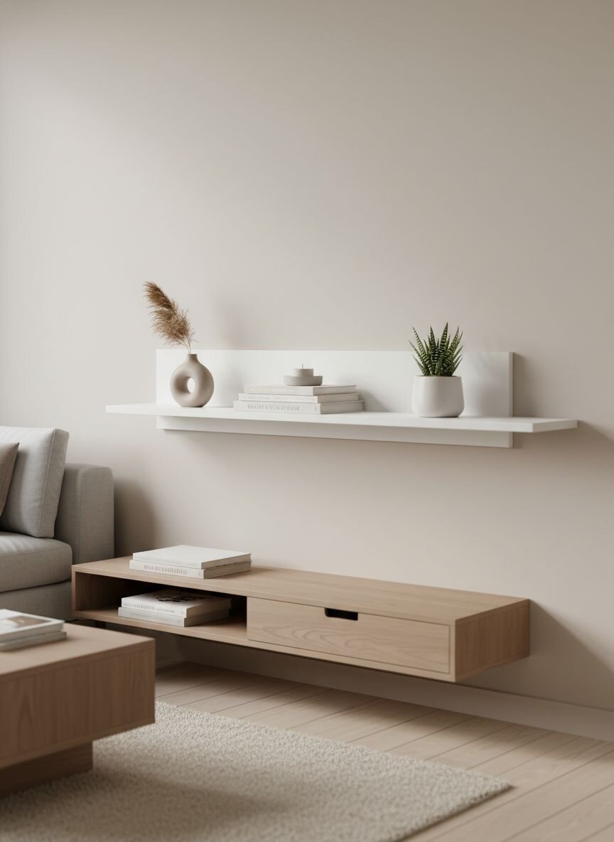 Полка ARNIKA "Плейона", навесная, ЛДСП, белая, 20x119,2x15 см