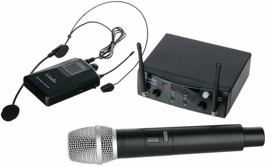 LAUDIO PRO2-MH Двухканальная радиосистема с ручным передатчиком и головным.