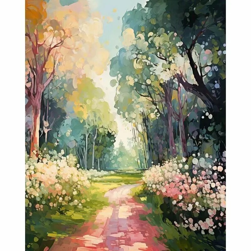 GATYZTORY Лесная картина по номерам, набор для рисования, пейзаж, канвас